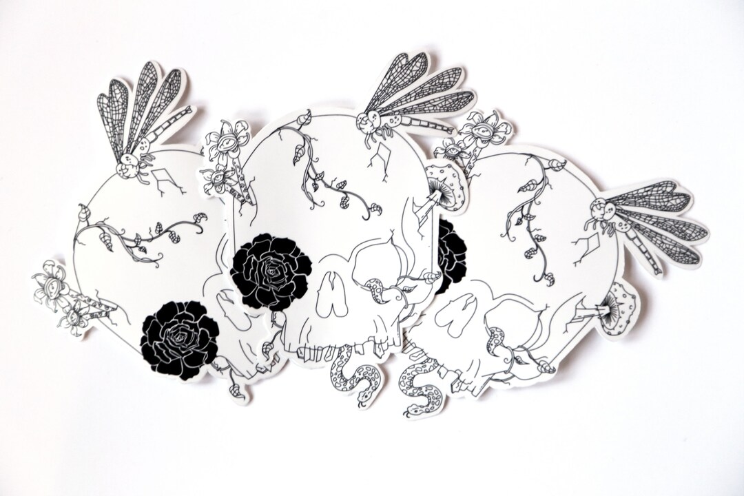 Nature Skull Sticker - Annihilation Skull - Anatomy Sticker - Gothic ...