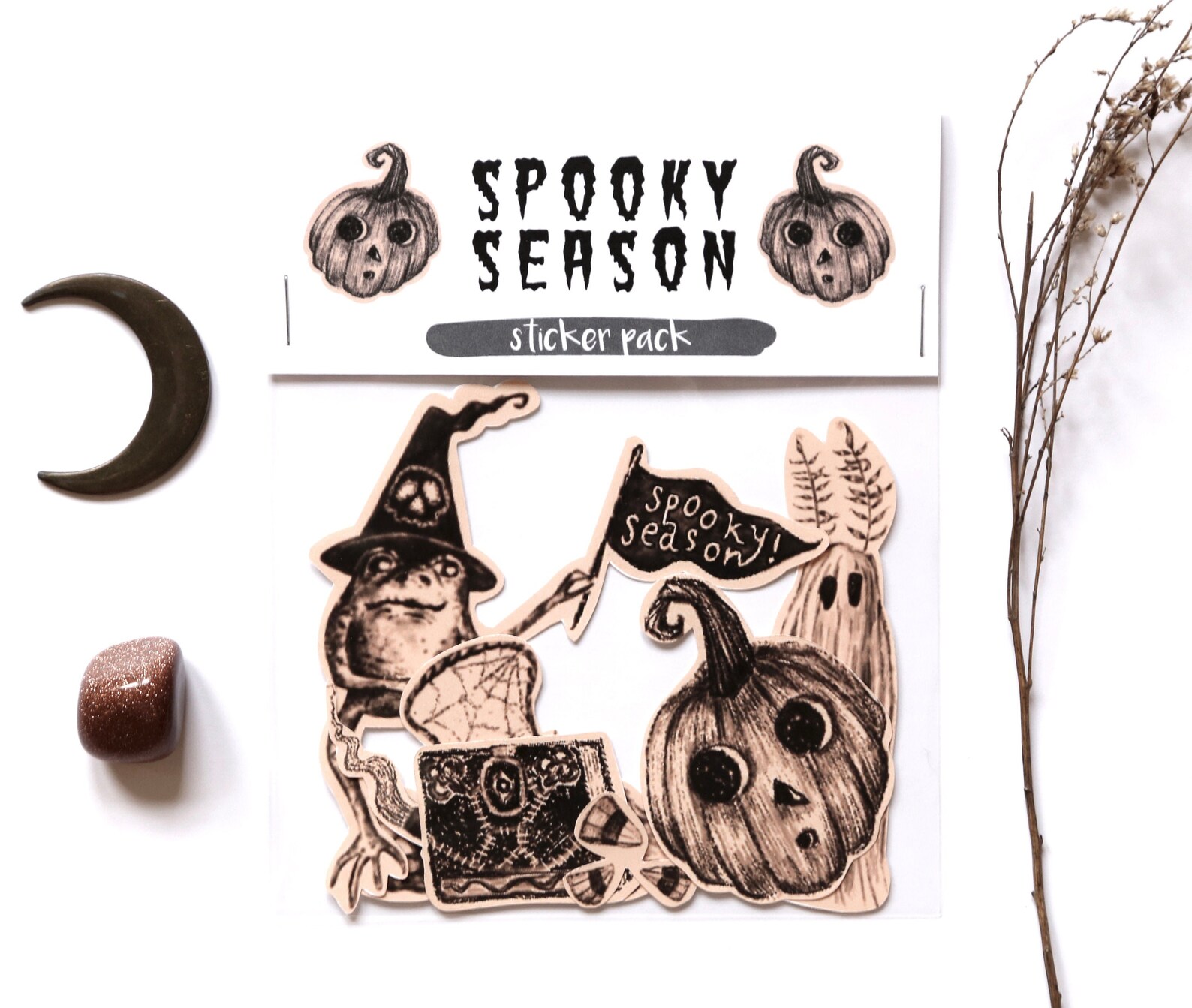Spooky Season Sticker Pack Spooky Stickers Halloween | Etsy