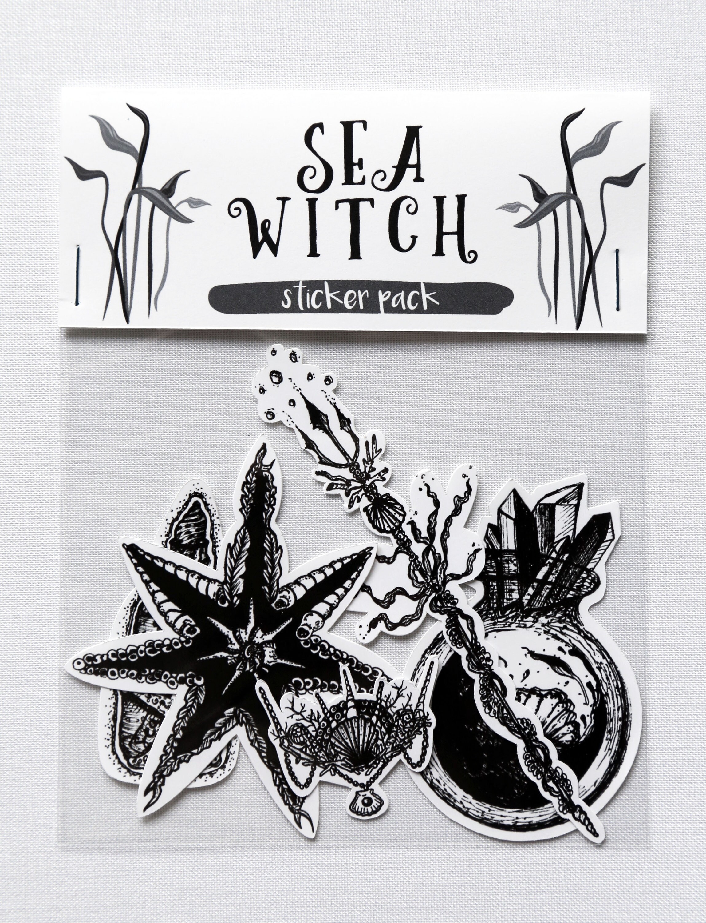 Sea Witch Sticker Pack Witchy Stickers Mermaid Magick - Etsy