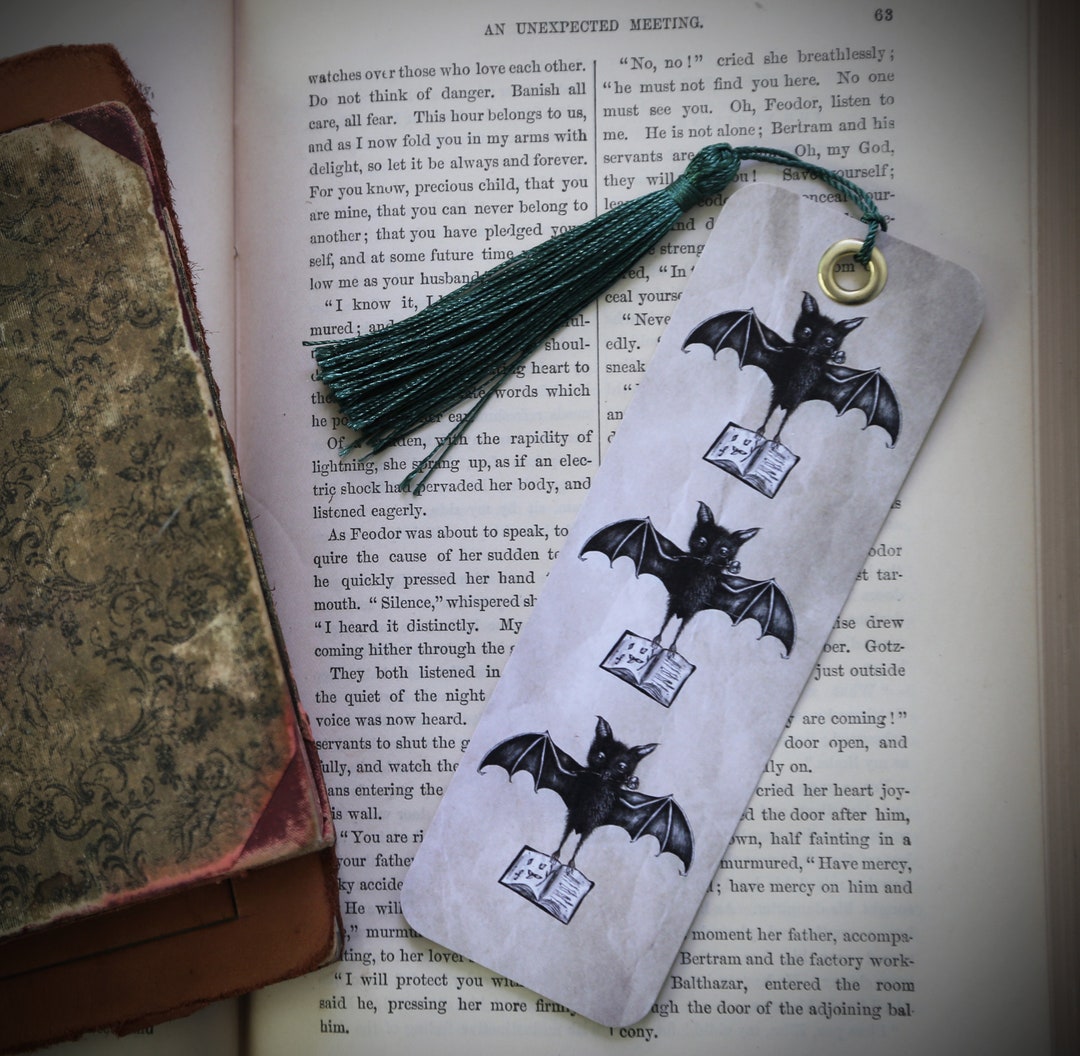 Batty for Books Bookmark | Gloss | Bats | Spooky Cute | Gothic | Dark ...