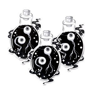 Eyeball Potion Sticker - Witchy Sticker - Magic Laptop Sticker - Spooky ...