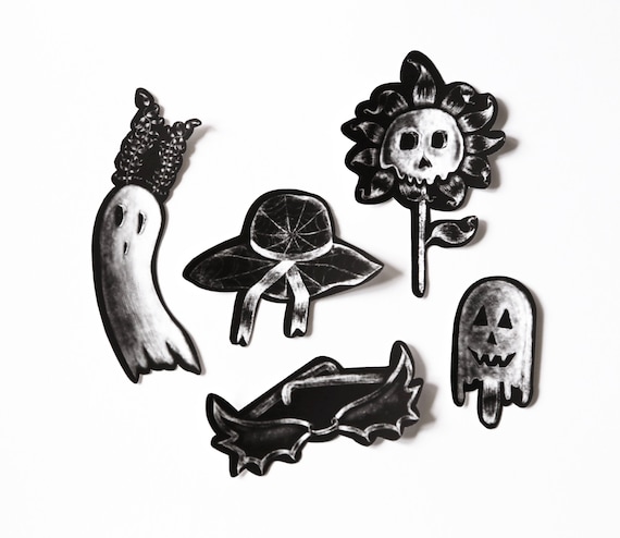 Dark & Whimsical Sticker Pack Gothic Stickers Summer Goth | Etsy