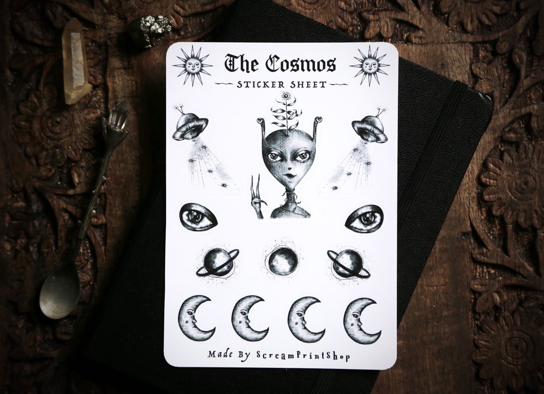 The Cosmos Sticker Sheet | Stationary | Aliens UFO Extraterrestrial ...