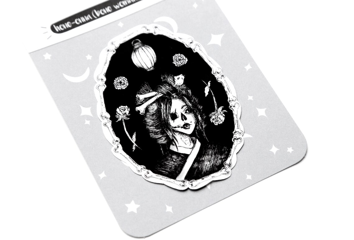 Hone-onna Sticker Bone Woman Sticker Gothic Sticker | Etsy