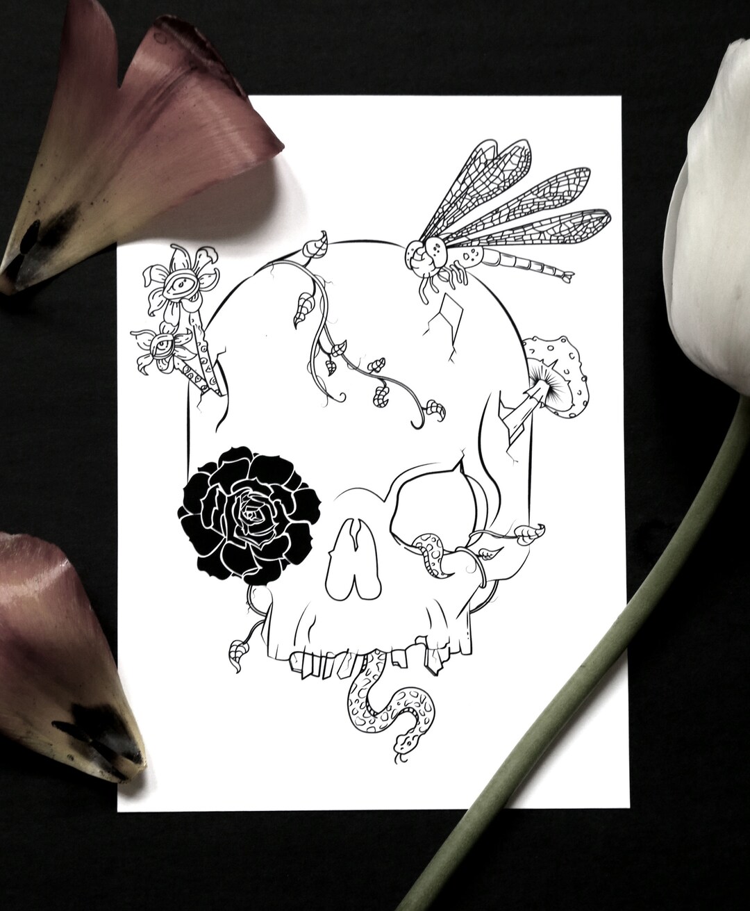Annihilation - Art Print - Skull Print - Gothic Art Print - Witchy Home ...