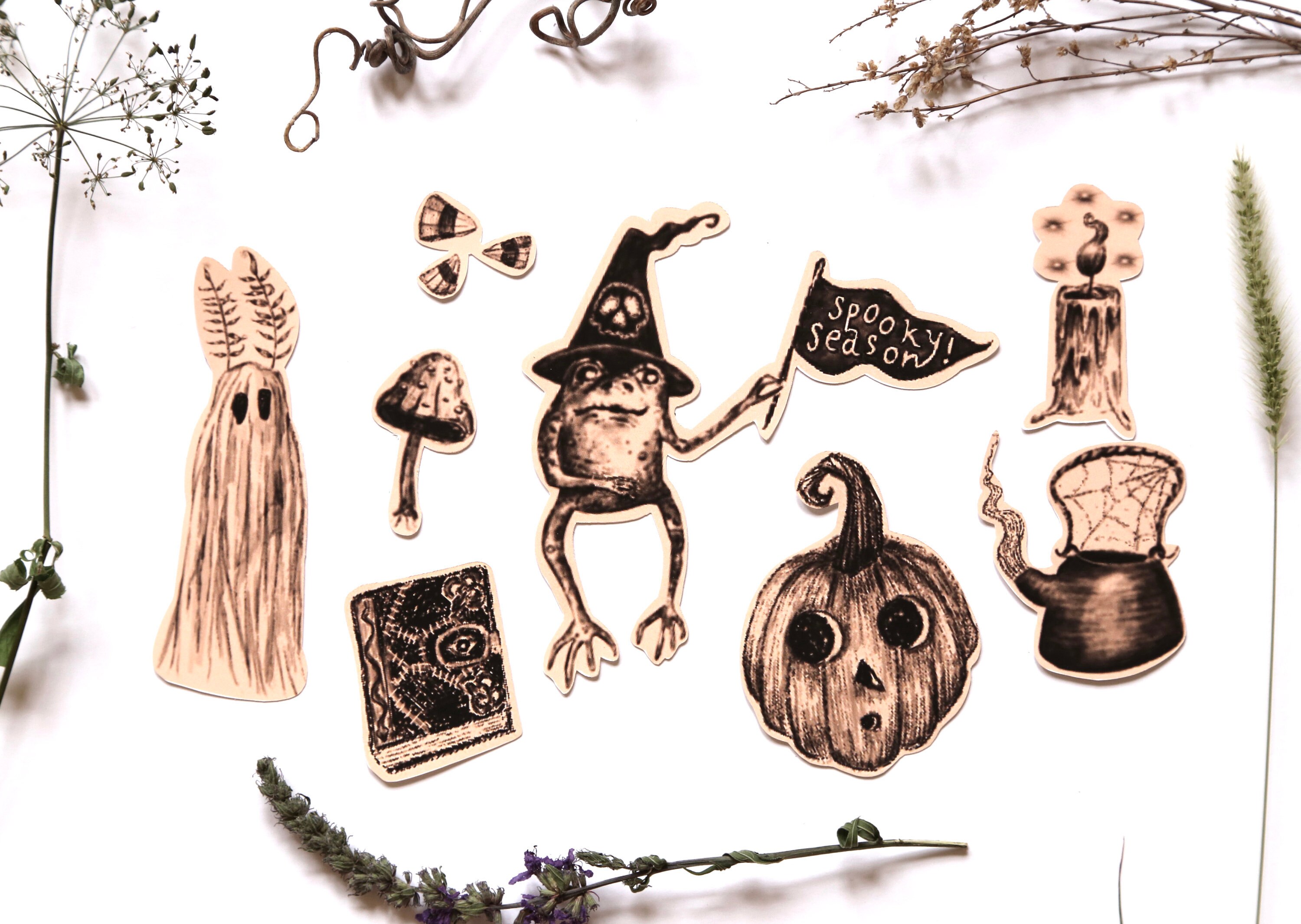 Spooky Season Sticker Pack Spooky Stickers Halloween | Etsy