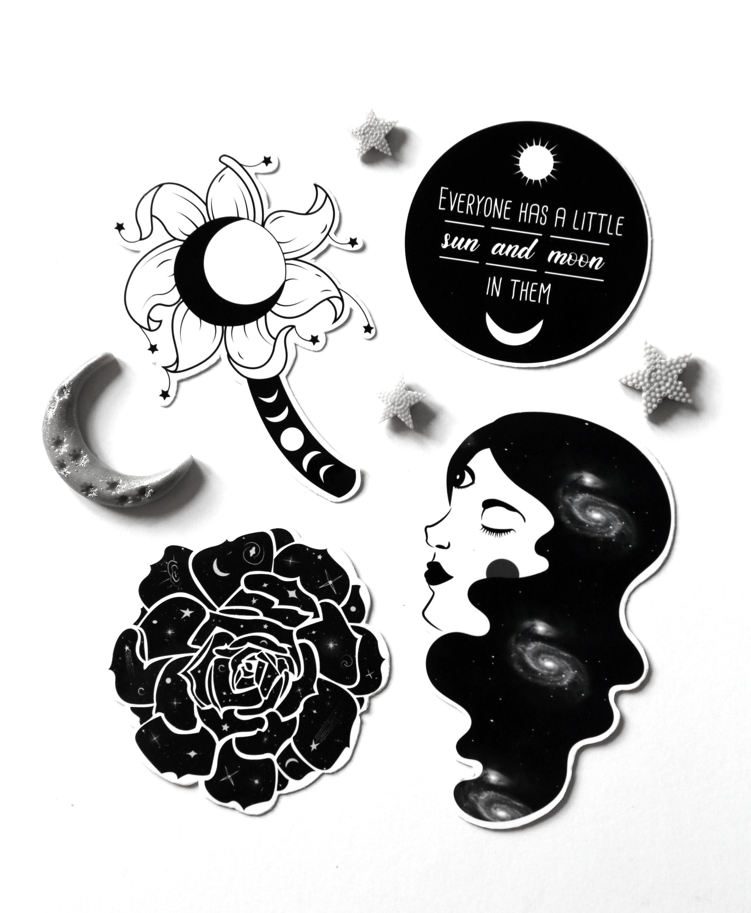 Cosmic Sticker Pack Moon and Stars Stickers Astrology - Etsy
