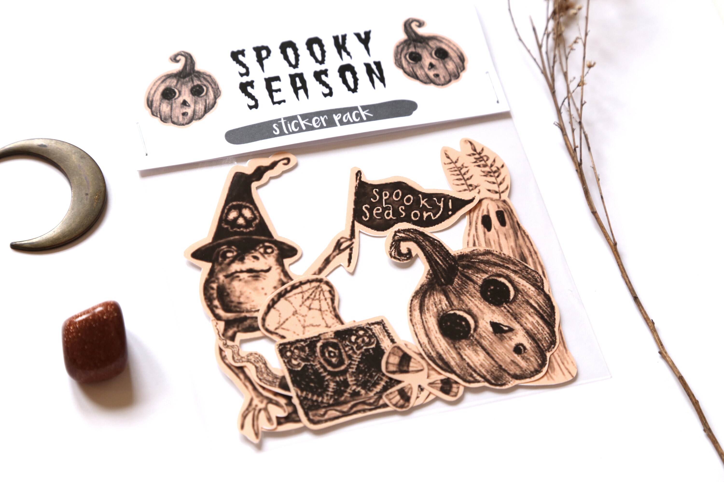 Spooky Season Sticker Pack Spooky Stickers Halloween | Etsy