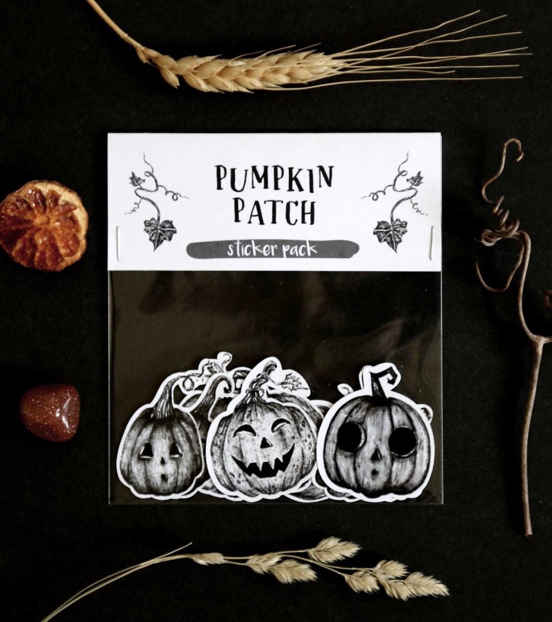Pumpkin Patch Sticker Pack, Pumpkin Stickers, Halloween Stickers ...