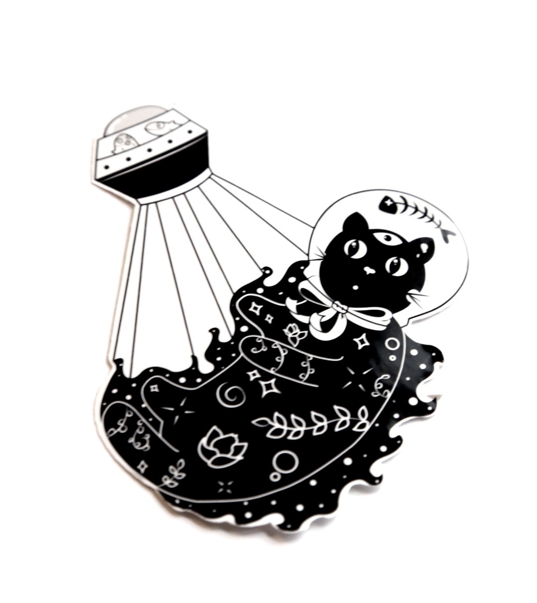 Space Cadet Cat Sticker - Funny Kawaii Laptop Decal - Etsy UK