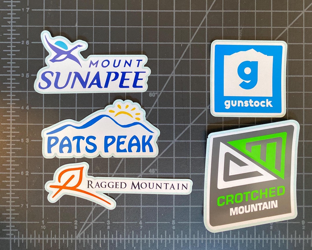 NEW HAMPSHIRE SOUTH Ski Resort Decals, Stickers for Water Bottle ...