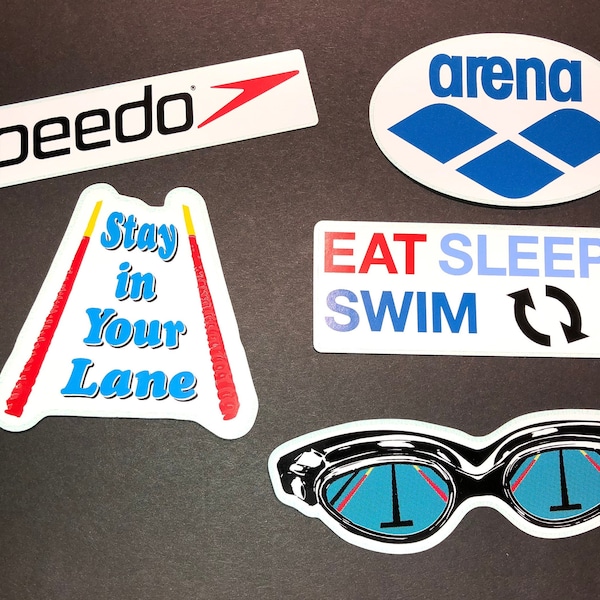 Swim Stickers - Etsy
