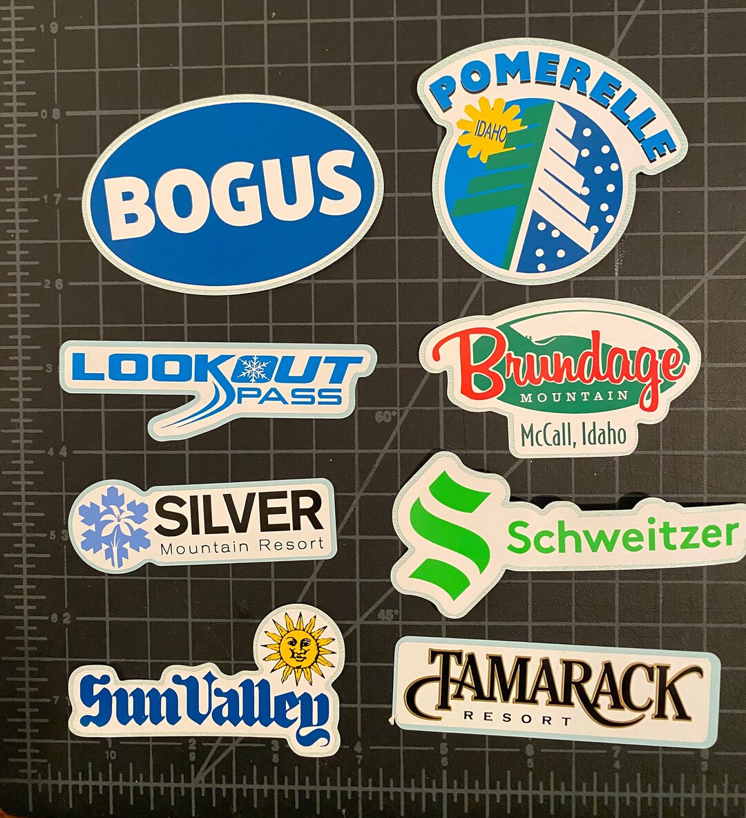 IDAHO Ski Resort Decals, Stickers, Sun Valley, Bogus, Lookout, Tamarack ...