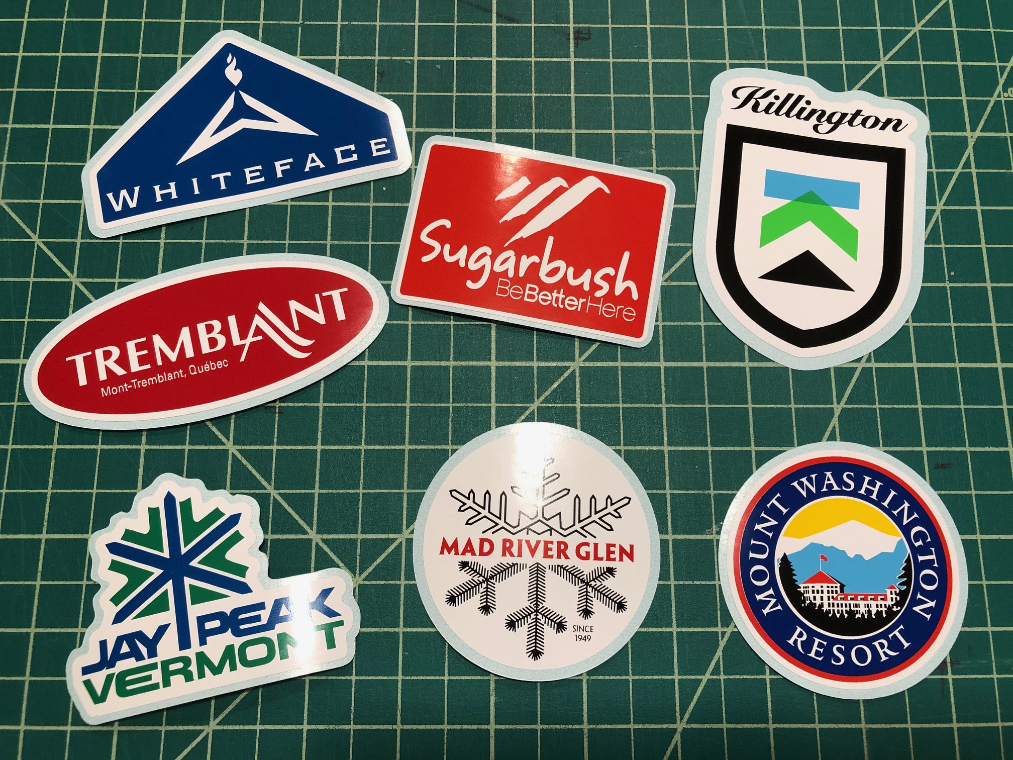 Northeast Ski Resort Decals Stickers for Water Bottle Helmet | Etsy