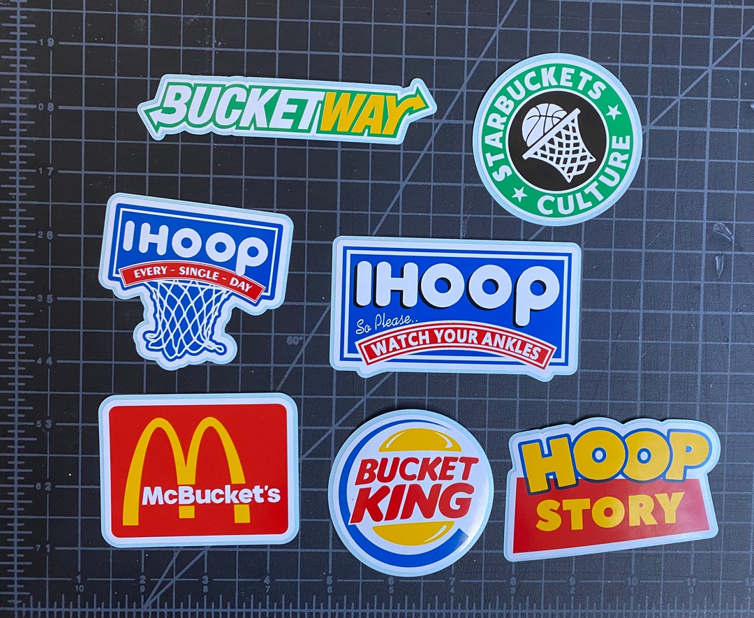 Basketball Stickers for Water Bottle, Car, Phone, Laptop, Ihoop ...