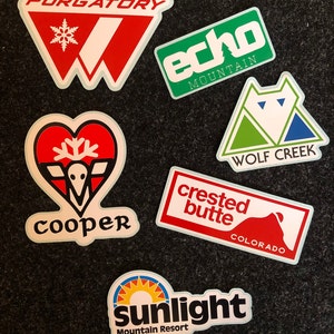 Colorado Ski Resort Decals Stickers for Water Bottle, Yeti, Car, Ski ...