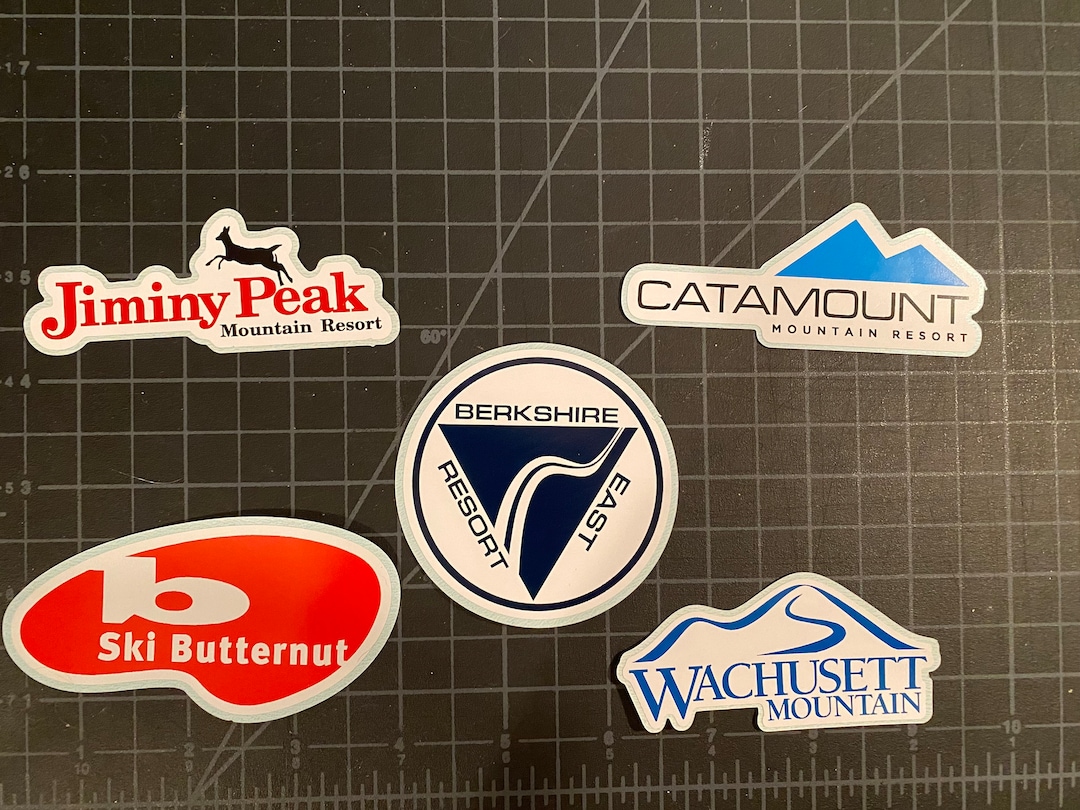 MASSACHUSETTS Ski Resort Sticker Set, Jiminy Peak, Butternut, Catamount ...