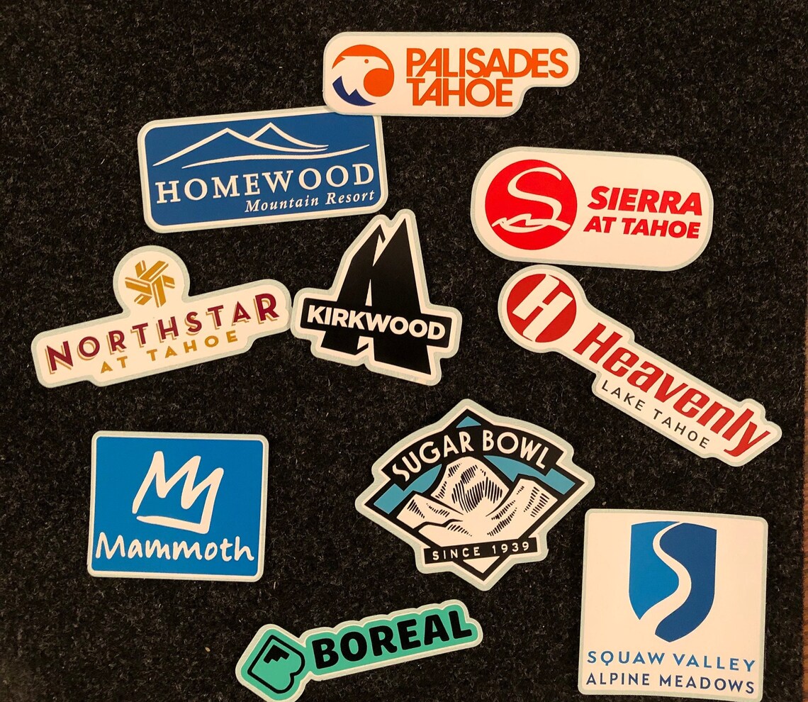 California Ski Resort Decals Stickers for Water Bottle - Etsy