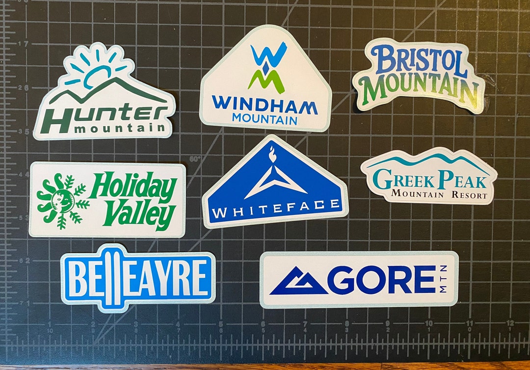NEW YORK Ski Resort Decals, Stickers for Water Bottle, Helmet, Car ...