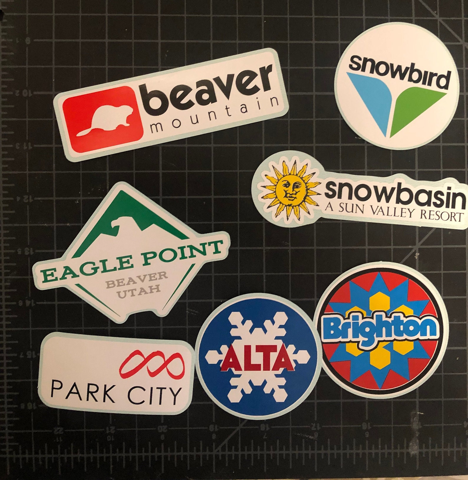 Utah Ski Resort Stickers Decals for Water Bottle Helmet - Etsy