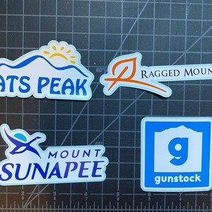 NEW HAMPSHIRE SOUTH Ski Resort Decals, Stickers for Water Bottle ...