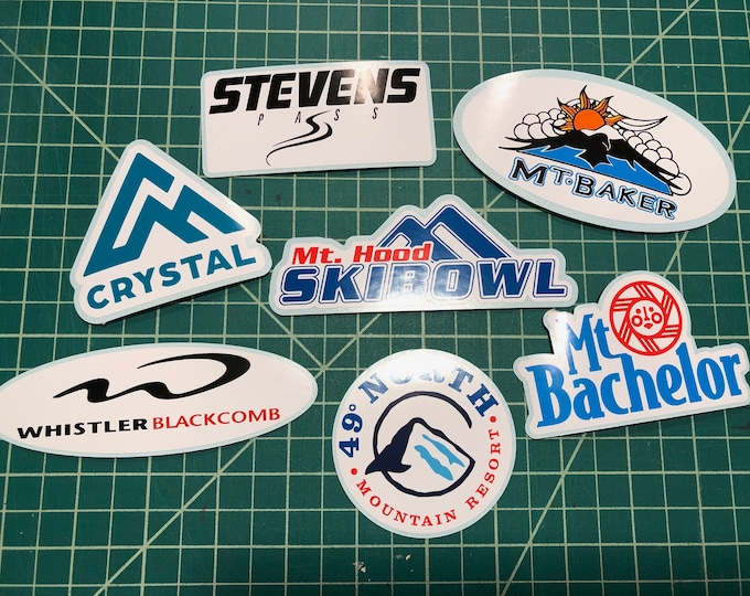 Pacific Northwest Ski Resort Decals Stickers for Water Bottle - Etsy