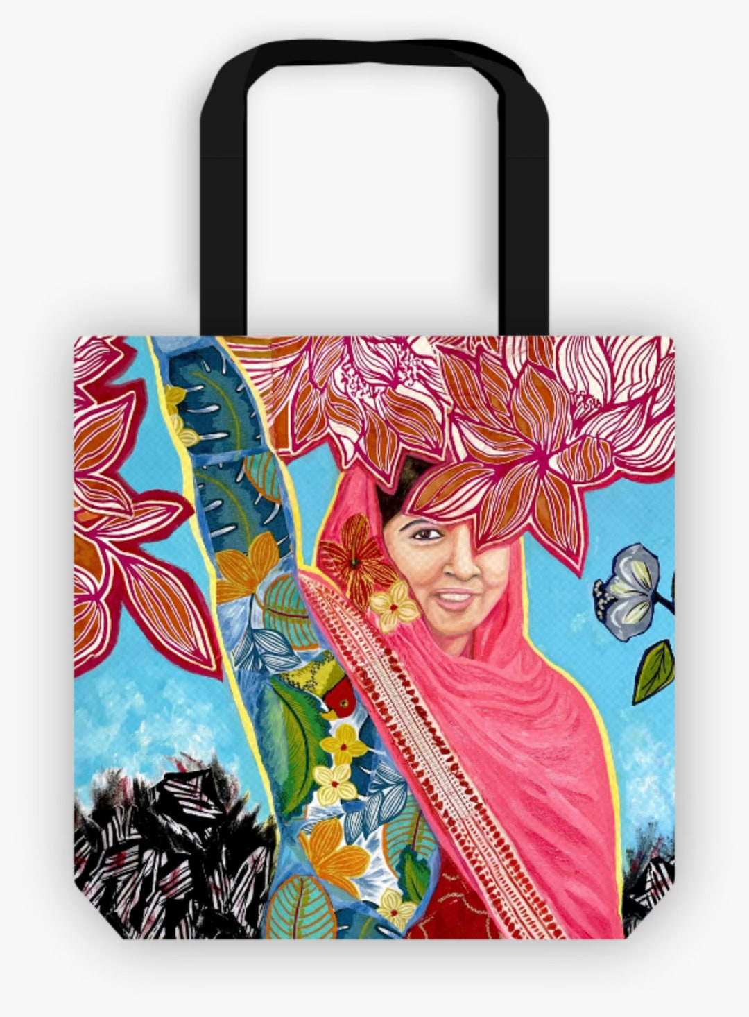 Malala Yousafzai - Tote - Inspiring Women. Free Shipping. Collectible ...