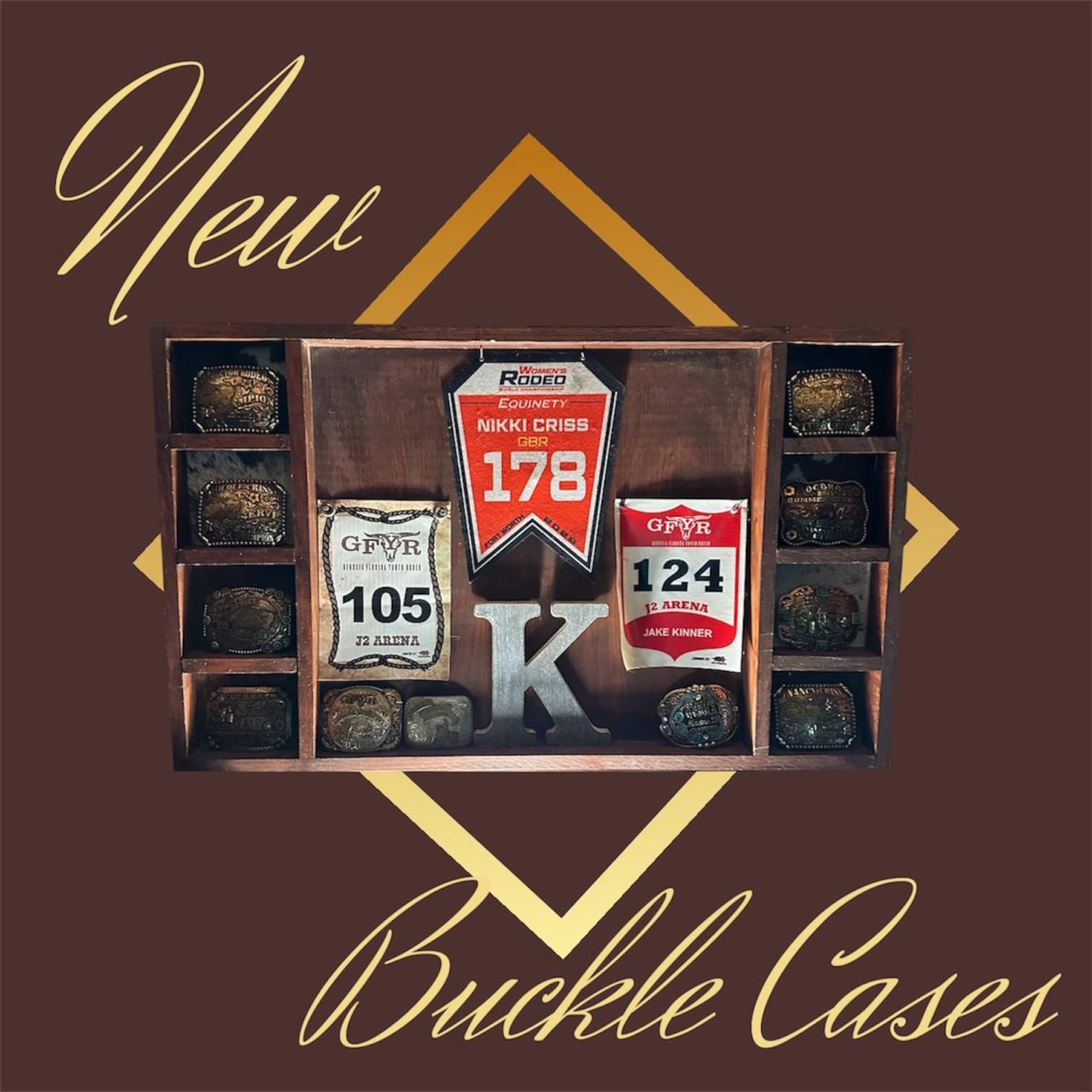 Custom Trophy Buckle Cases | Rowdy Rowels - Etsy