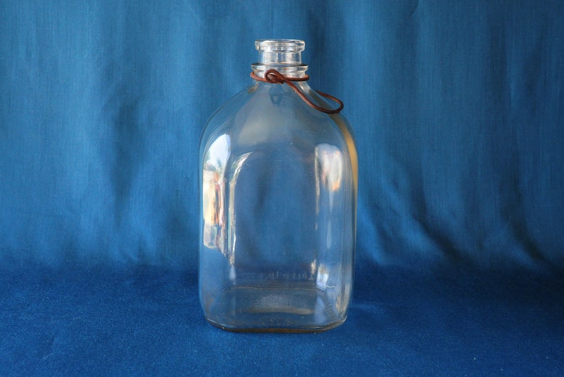 1950s Gallon Milk Jug With Wire Handle Vintage Glass Milk Etsy