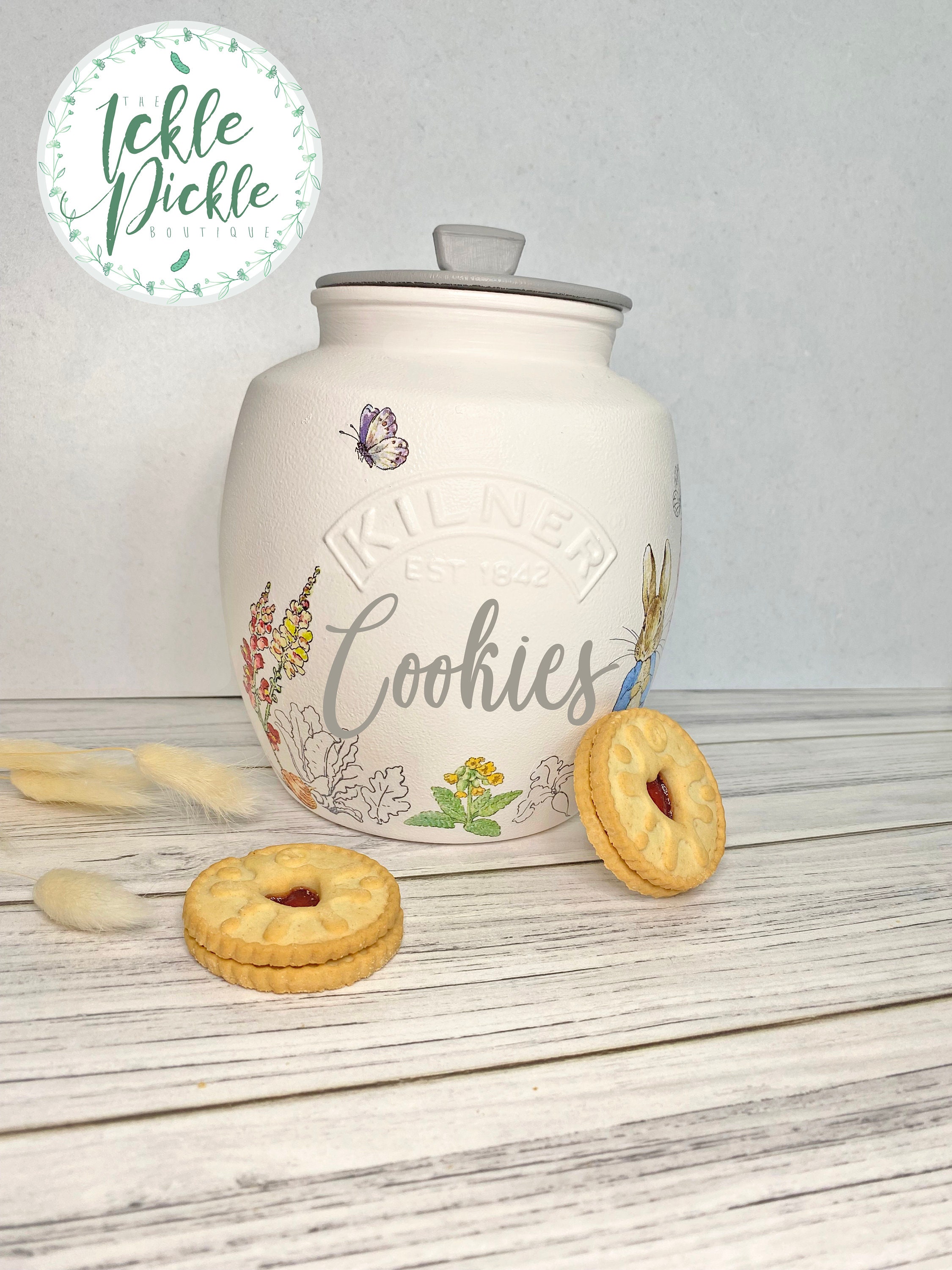 Peter Rabbit Decoupage Kitchen Canister Jar Set. Tea, Coffee and Sugar ...