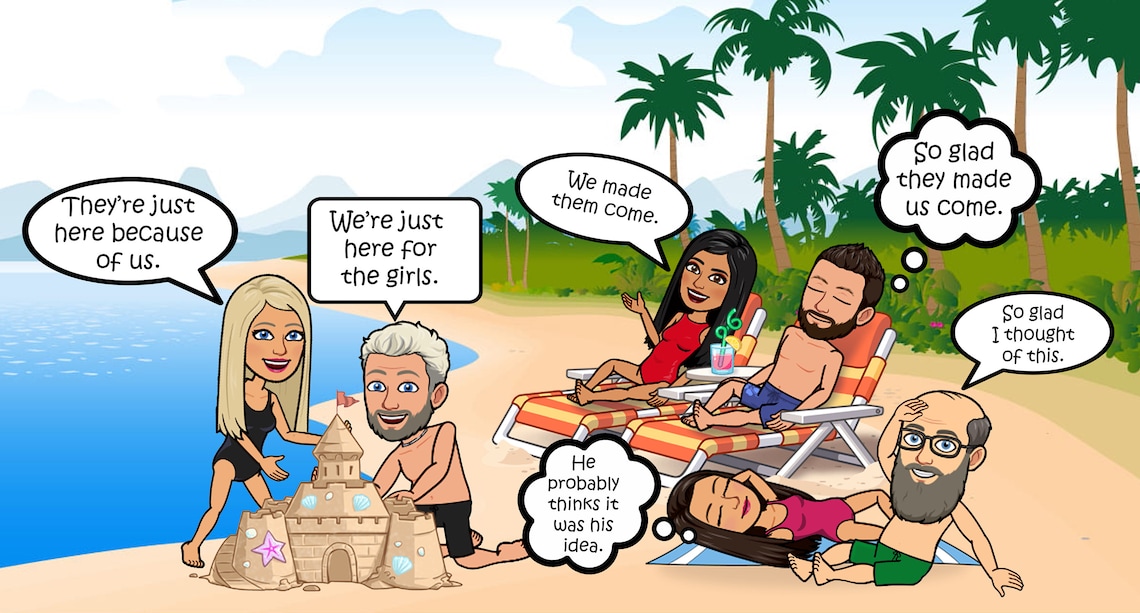 Digital Bitmoji Family Portrait Out of the Ordinary Gift for - Etsy