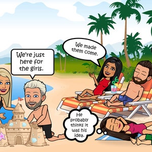 Digital Bitmoji Family Portrait, Out of the Ordinary Gift for Mom or ...