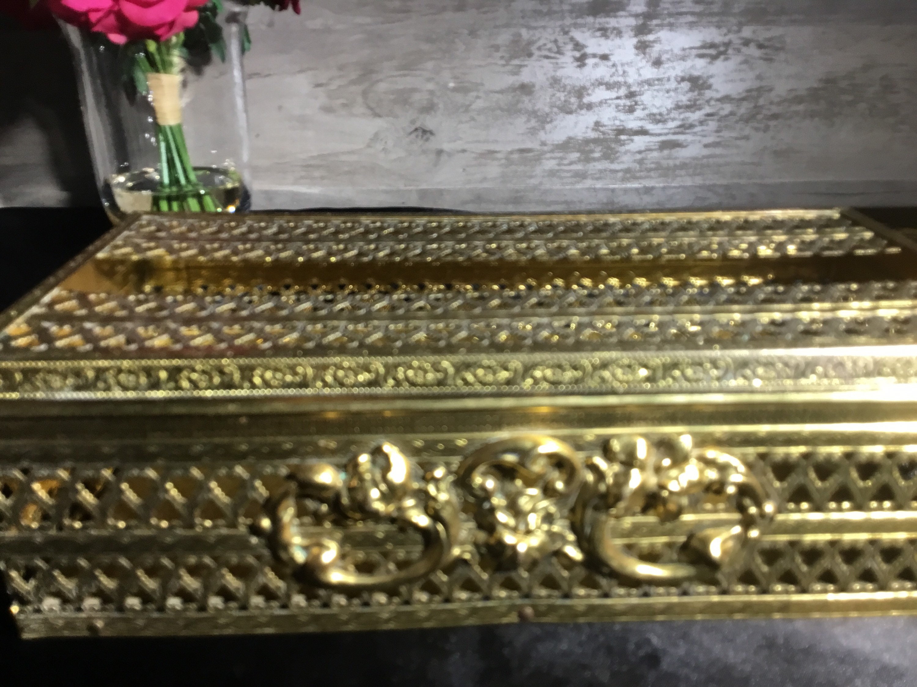 Vtg. Gold Tissue Boxgold Tissue Metal Tissue Holder - Etsy