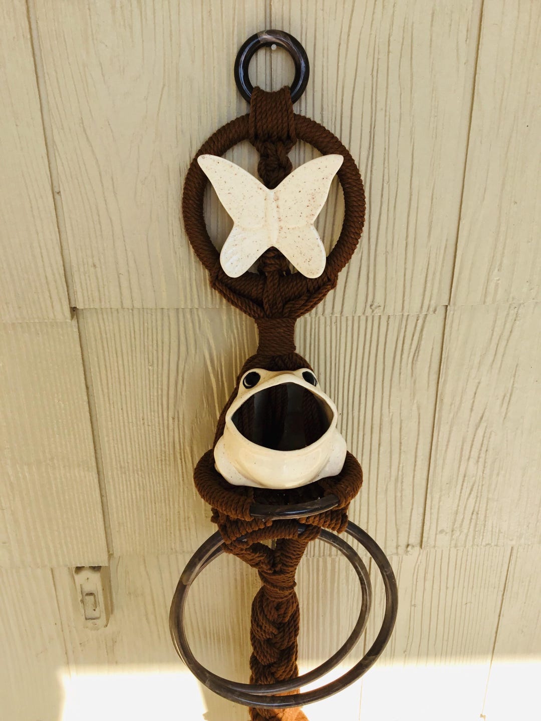 Handmade Macrame Dishtowel& Dish Scrubber Hanger Display~granny Chic ...