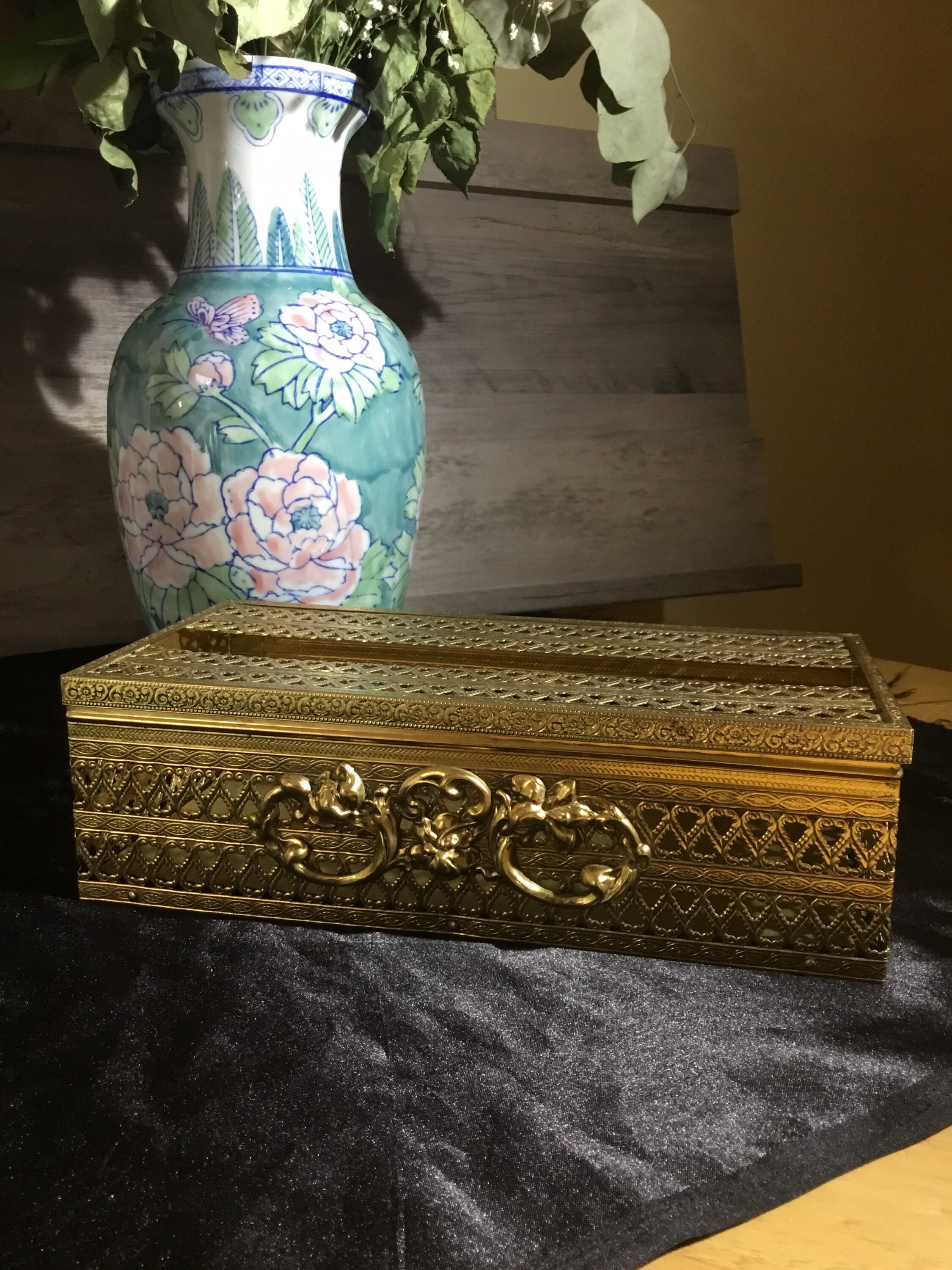 Vtg. Gold Tissue Boxgold Tissue Metal Tissue Holder - Etsy