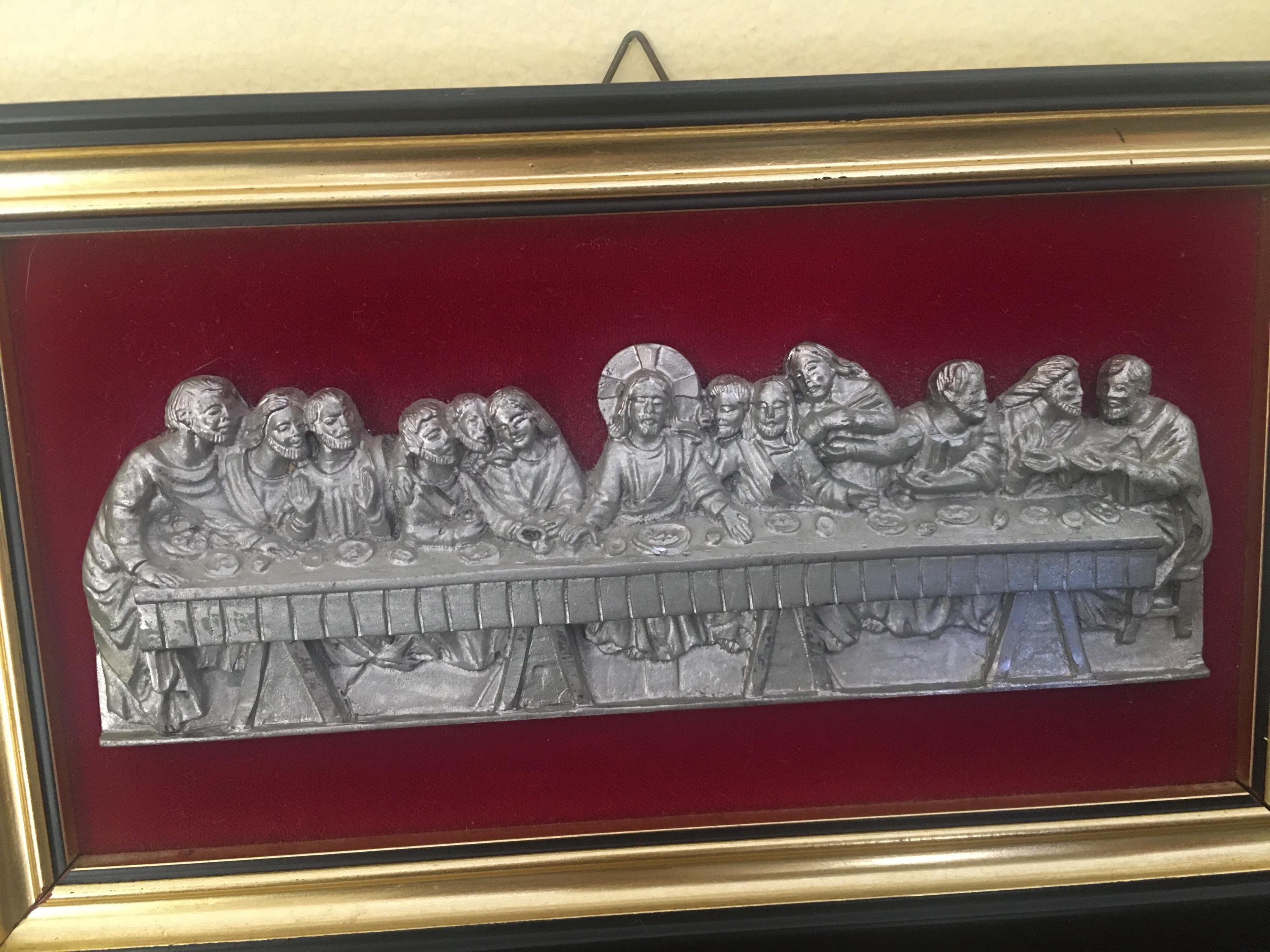 Vintage Peltro 3-D “last Supper” Pewter Wall Art Hanging~made in Italy ...