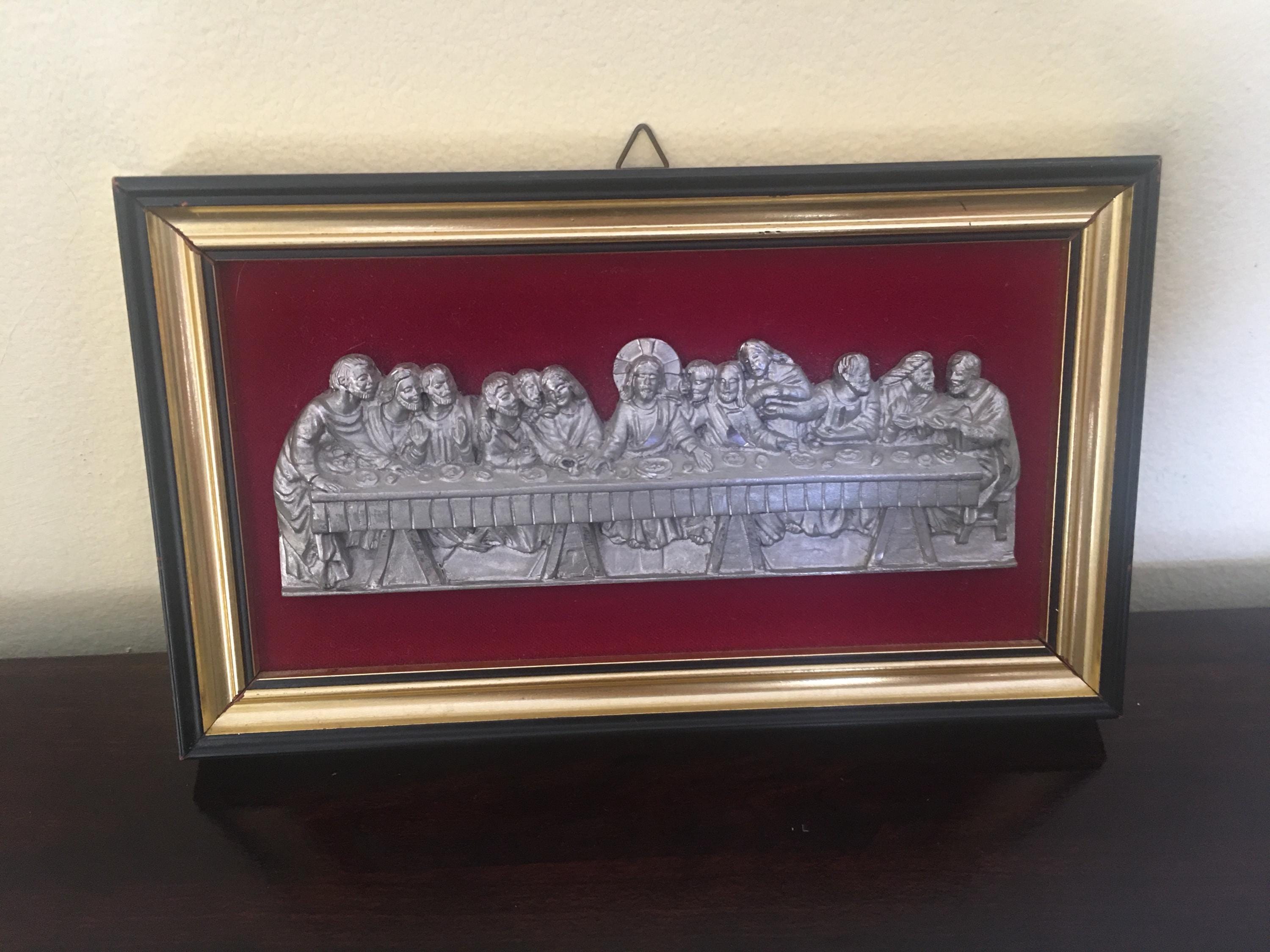 Vintage Peltro 3-D “last Supper” Pewter Wall Art Hanging~made in Italy ...