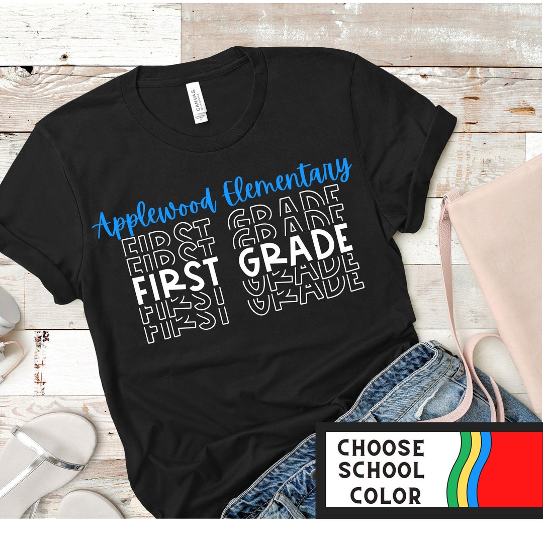 First Grade Teacher Shirt Grade 1 Elementary School Shirt Gift - Etsy