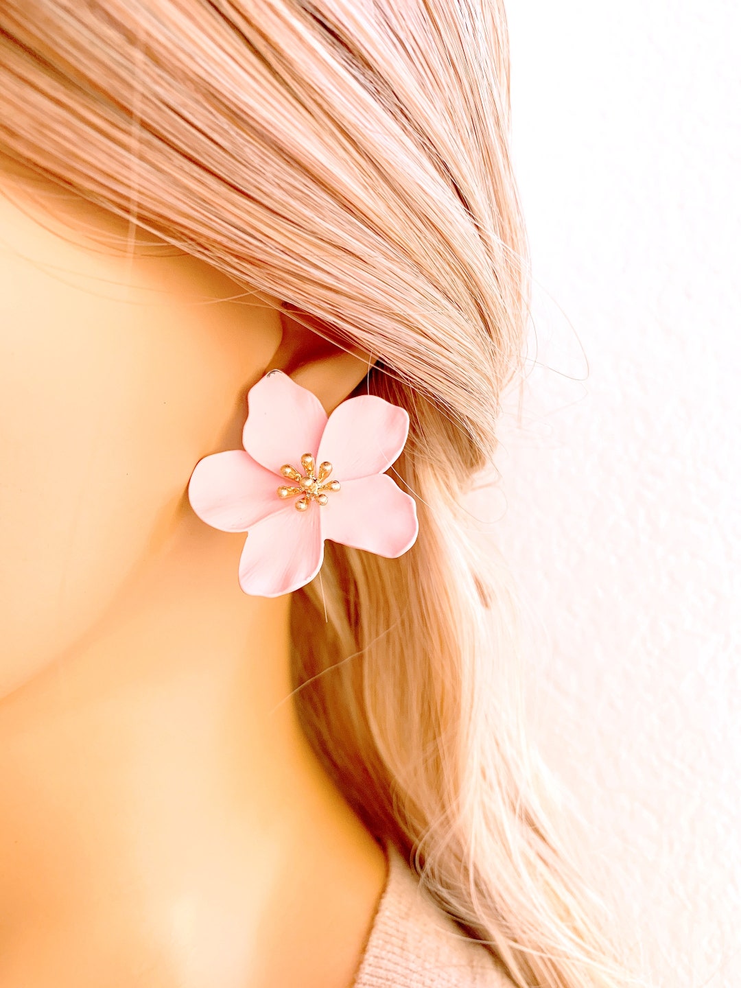 Flower Earrings Floral Earrings Spring Color Earrings - Etsy Canada