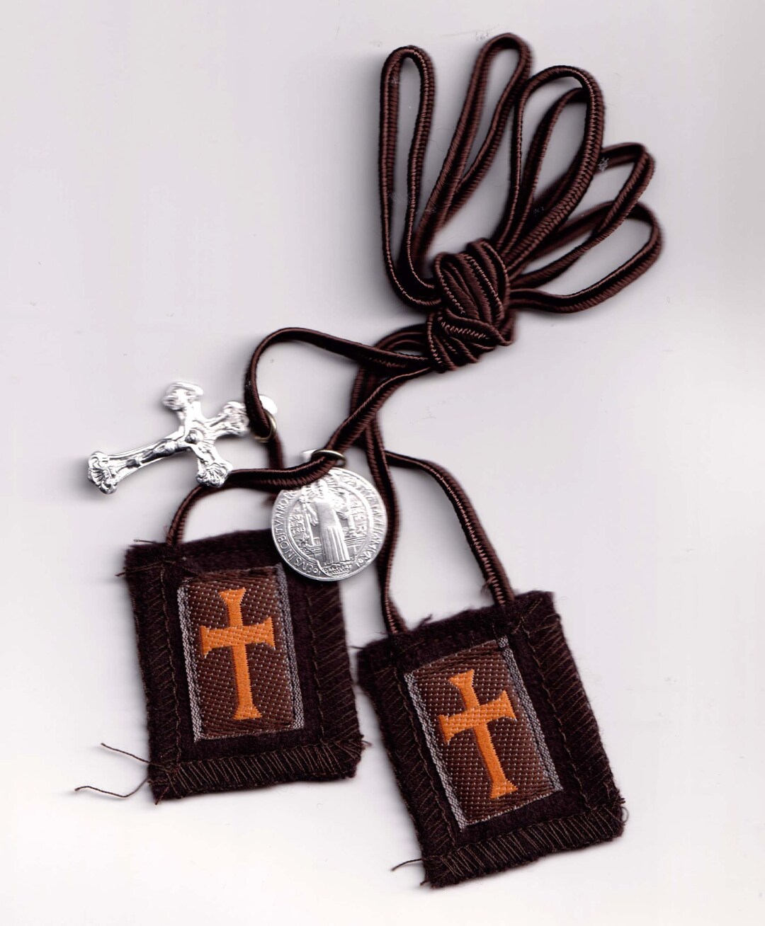 Scapular, Rare Find, Brown Cross of the Crusaders, St Benedict Jubilee ...