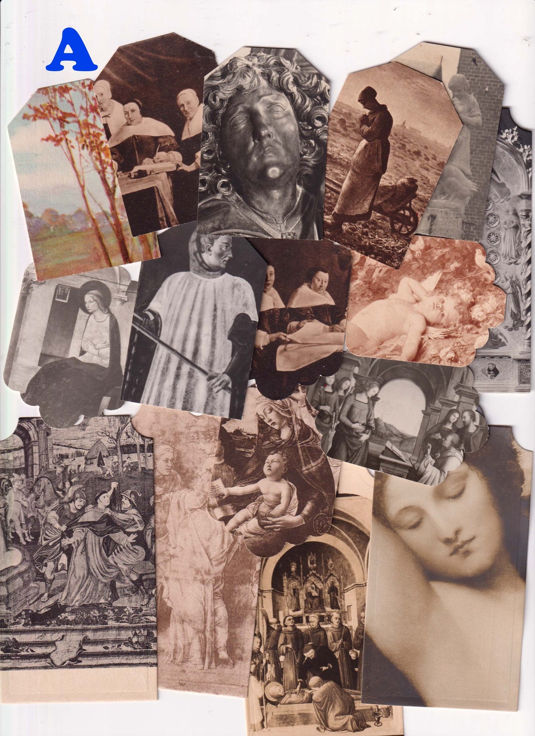 Paper Tags, Original Postcards, Rennaissance, Medieval, Spiritual, Junk ...