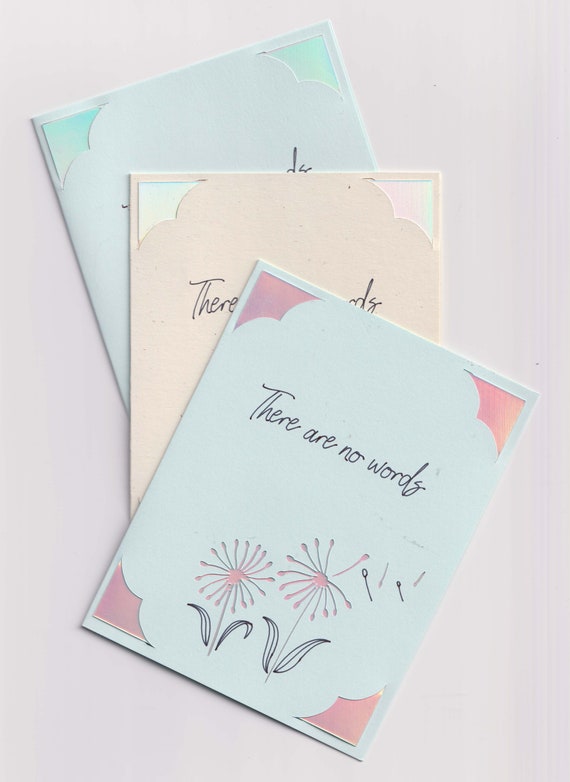 Die Cut Cards Sympathy Cards Blank Cards Sorry for Your - Etsy