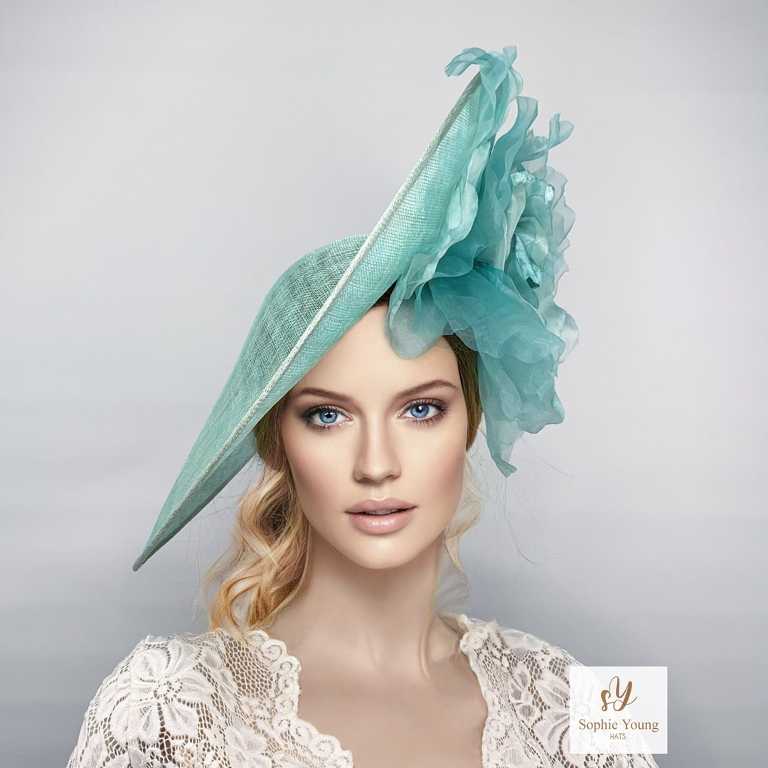 Green Kentucky Derby Hat, Mint Derby Hat, Floral Pale Green Ascot Hat ...