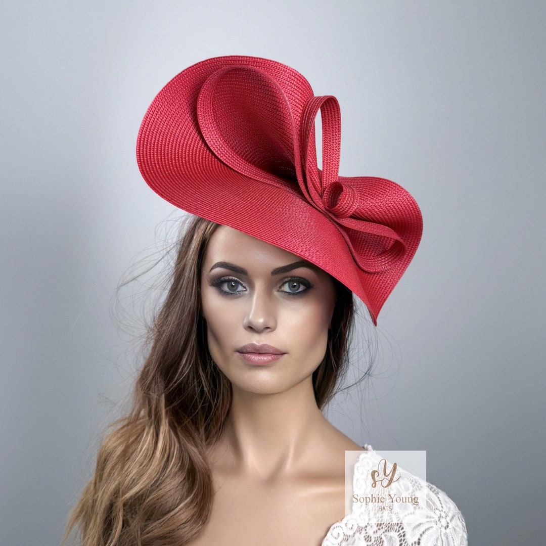 Burgundy Kentucky Derby Hat, Dark Red Ascot Hat, Burgundy Racing Hat ...
