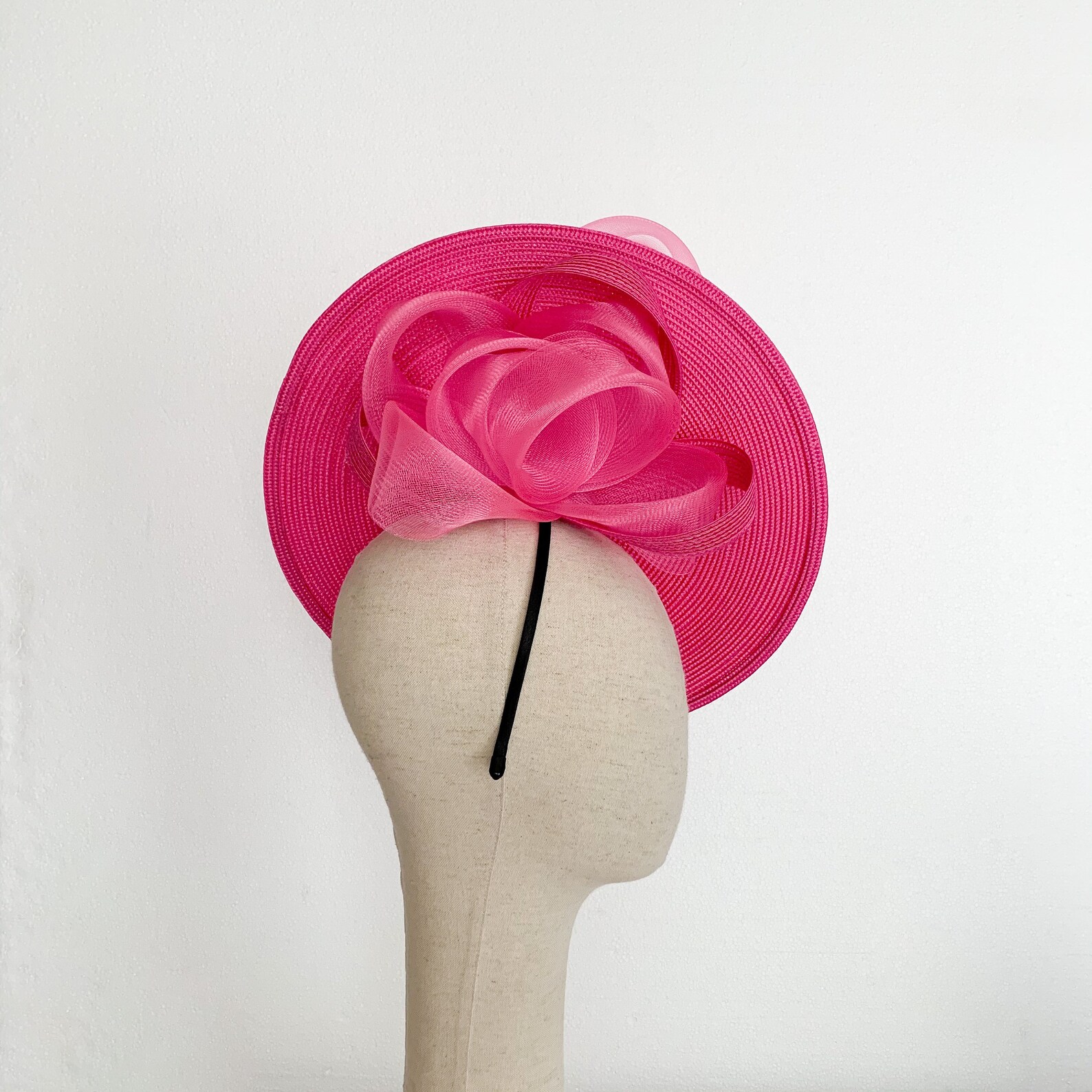 Hot Pink Hat, Fuchsia Derby Fascinator Hat, Royal Ascot Hats, Wedding ...