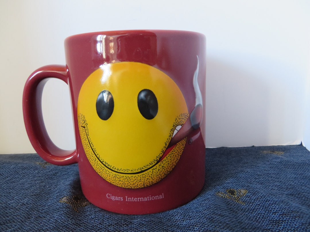 Large Smiley Face Mug Cigars International Advertising Collectible ...