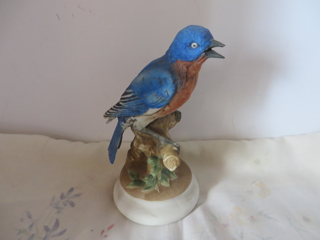 Porcelain Bluebird - Collectible Lefton Ceramic Bird - Lefton China ...