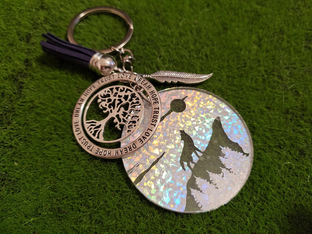Tree of Life Keyring, Keychain, Bag Chain, Key Ring, Key Chain, Silver ...