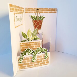 Handmade Garden Card, Popup Garden Card With Envelope, Blank Garden ...