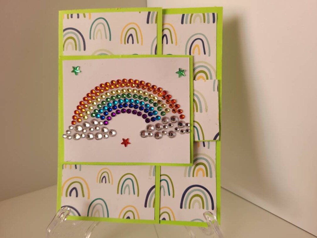 Handmade Rainbow Blank Card With Envelope, - Etsy